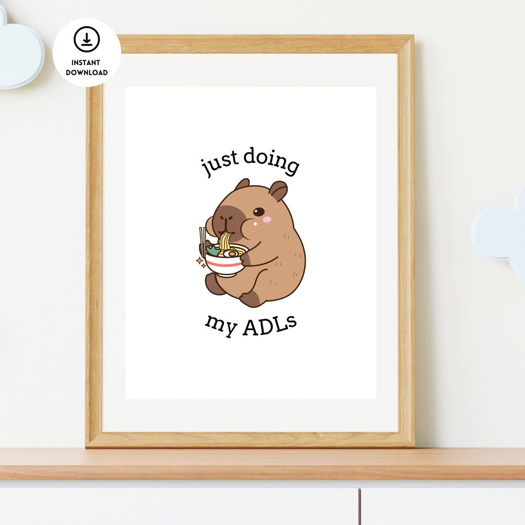 Funny Occupational Therapy Poster, ADL Visual, Occupational Therapist ...