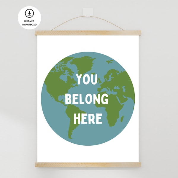 You Belong Here Poster - Etsy