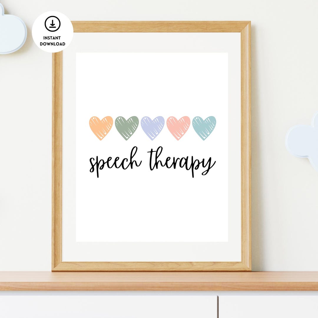 Speech Therapy Poster, Speech Room Decor, Speech Therapy Office Decor ...