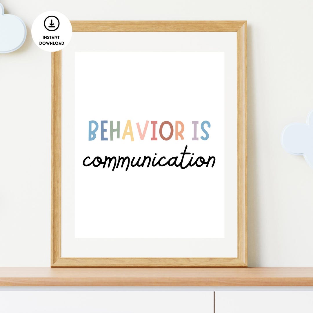Behavior is Communication Poster, Special Ed Teacher, Autism Awareness ...