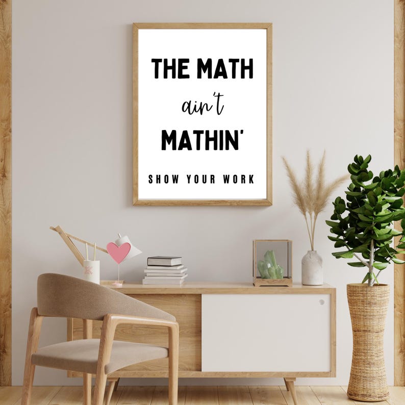 Funny Math Poster, Math Classroom Poster, Math Classroom Decor, Math ...