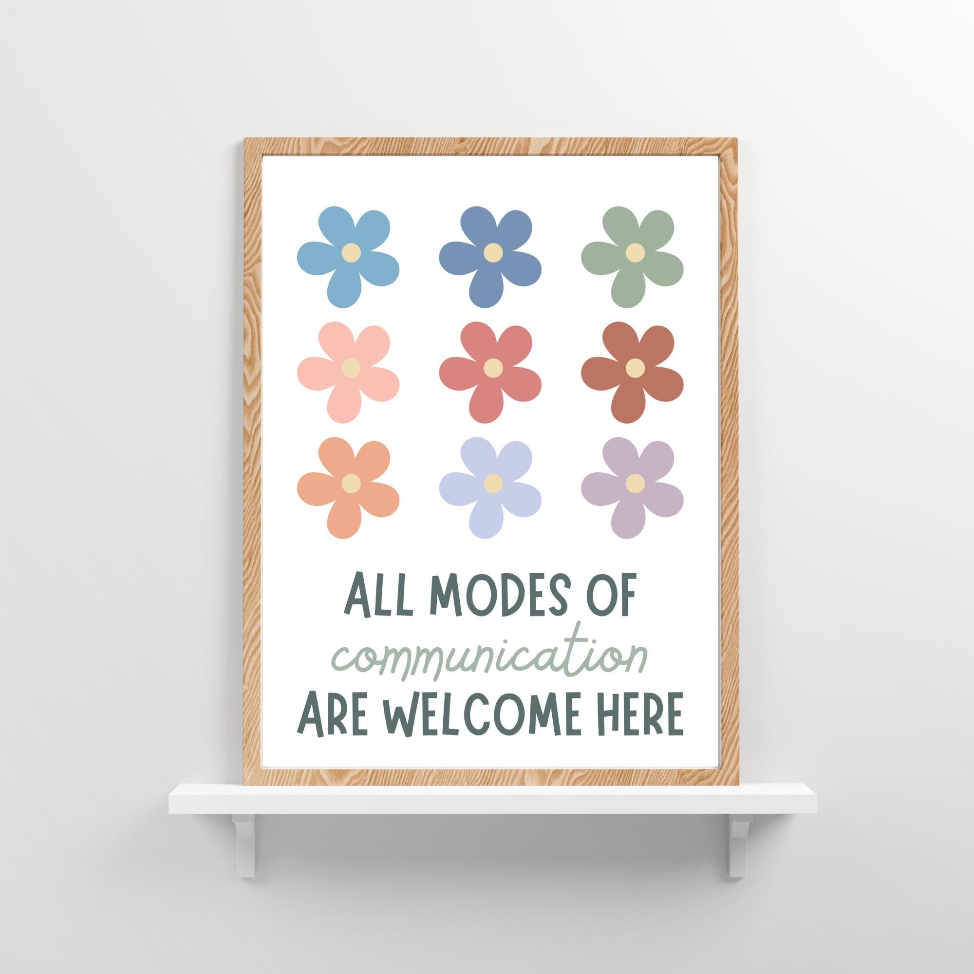 All Communication is Welcome Poster, Speech Room Decor, Speech Therapy ...