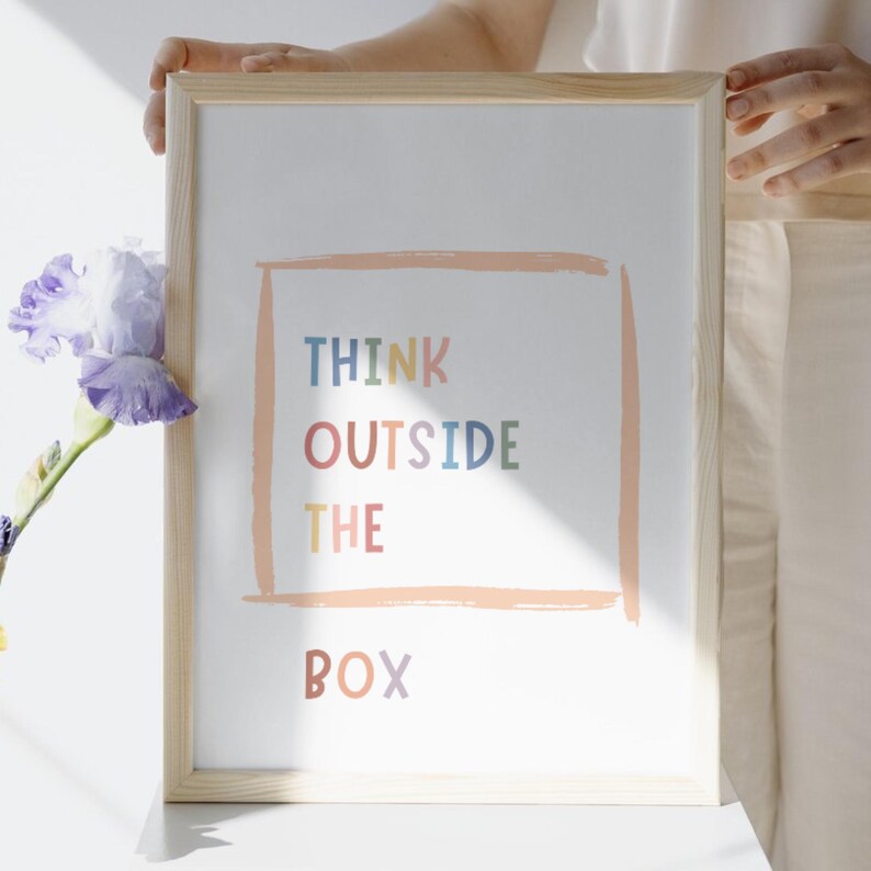 Think Outside the Box Poster, Homeschool Printables, Motivational ...