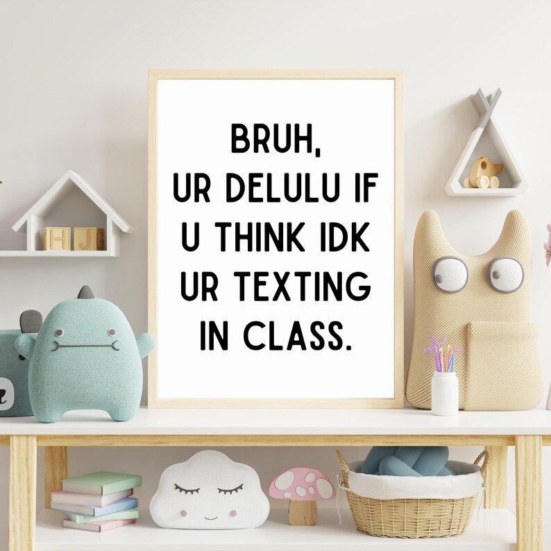 Gen Z Classroom Slang Poster, High School Poster, Middle School Poster ...