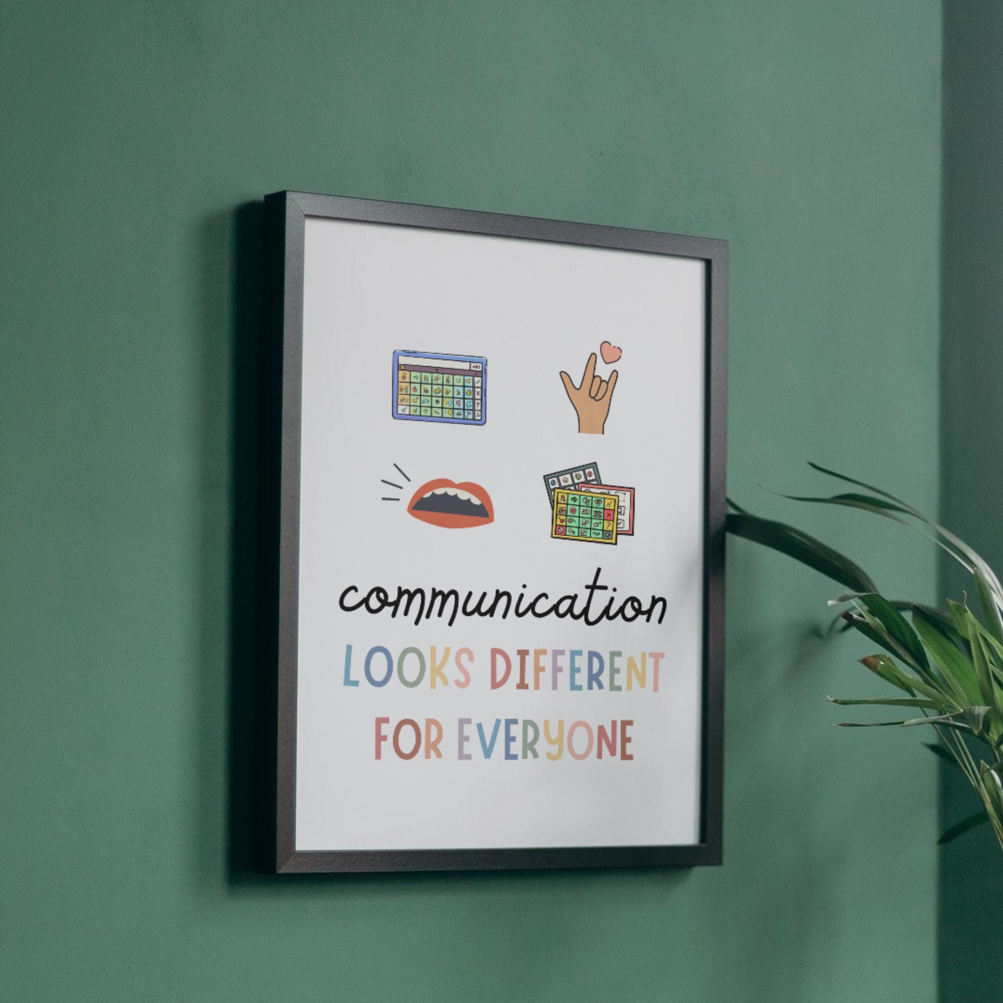 Communication Looks Different for Everyone, Speech Therapy Poster ...