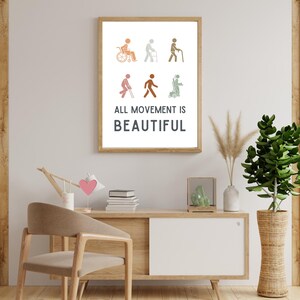 All Movement is Beautiful Poster, Physical Therapy Poster, Occupational ...