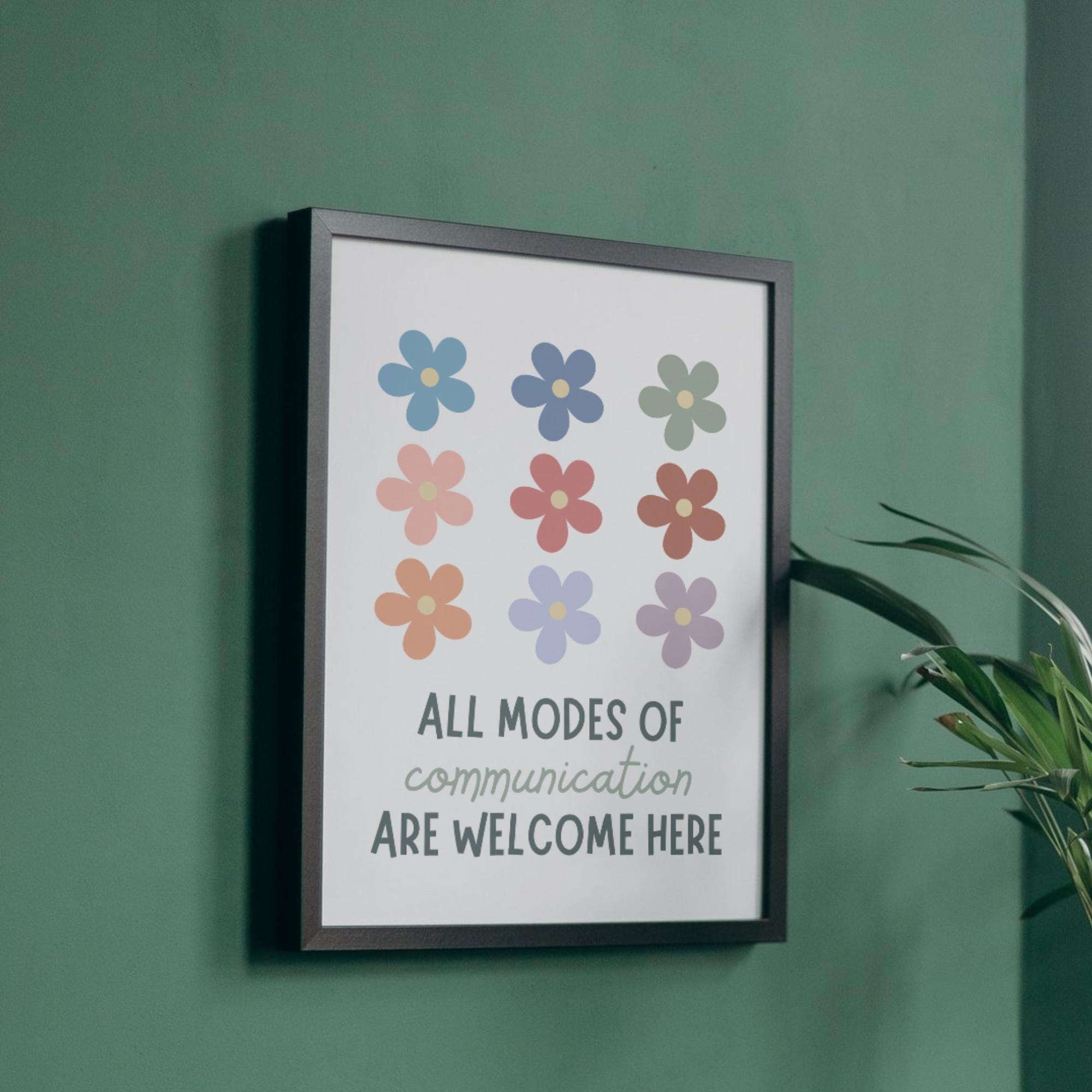 All Communication is Welcome Poster, Speech Room Decor, Speech Therapy ...