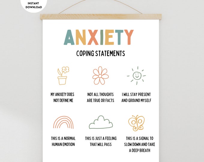 Healthy Coping Skills Therapy Poster | Therapy Handout | Therapy ...
