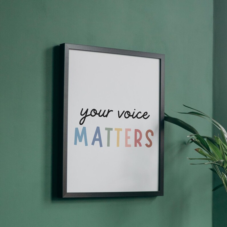 Your Voice Matters Poster, Speech Therapy Decor, Speech Room Poster ...