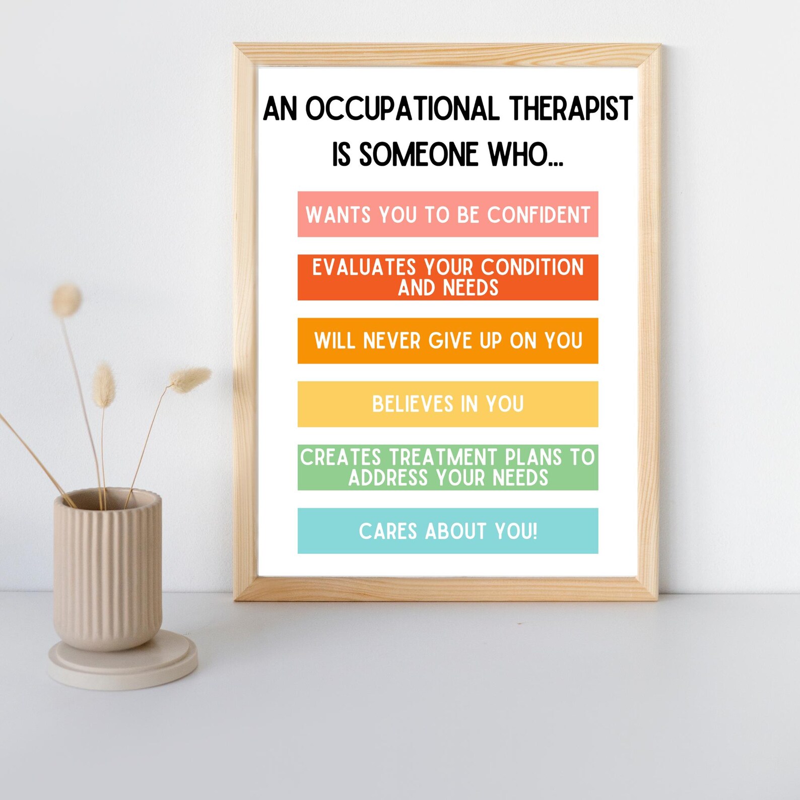 Occupational Therapist Poster, Occupational Therapy Room Decor, OT ...