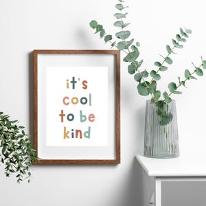 Its Cool to Be Kind Poster, Playroom Decor, Playroom Wall Art ...