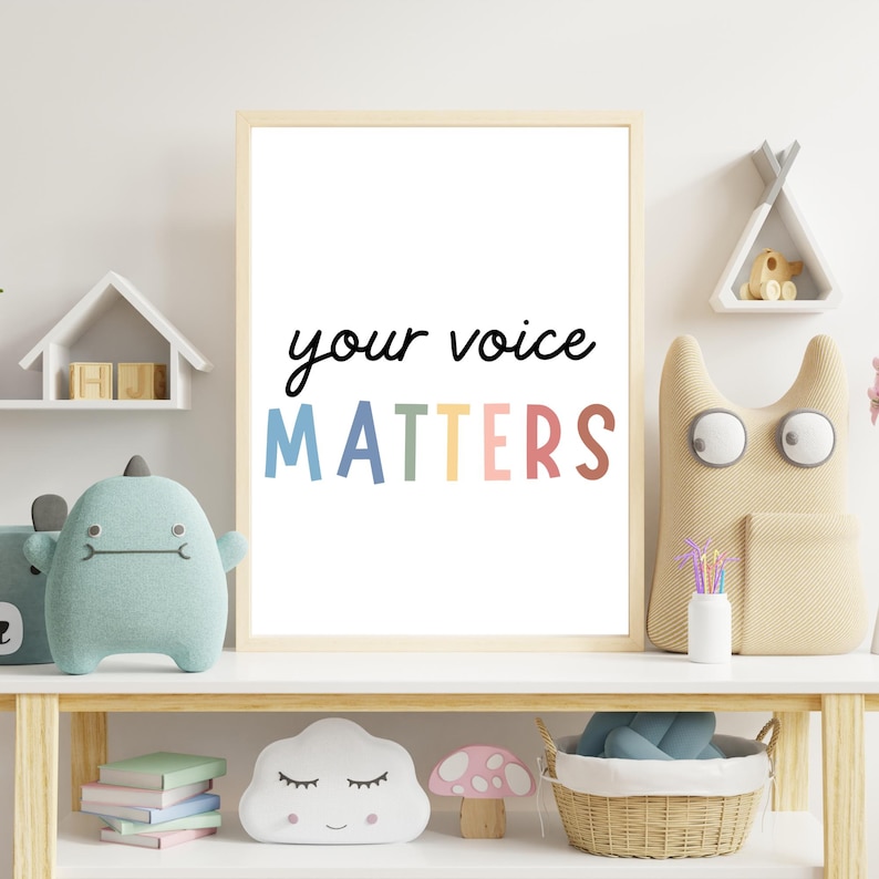 Your Voice Matters Poster, Speech Therapy Decor, Speech Room Poster ...