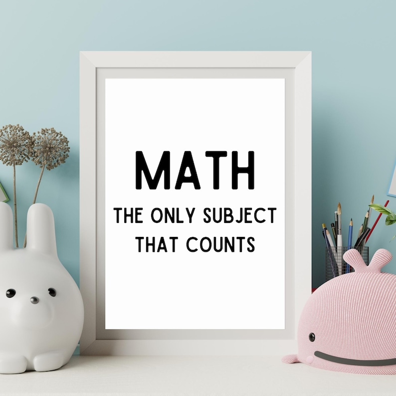 4 Math Poster Bundle, Math Classroom Decor, Funny Math Posters, Math ...