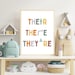Their There and They're Poster, English Classroom Poster, English ...