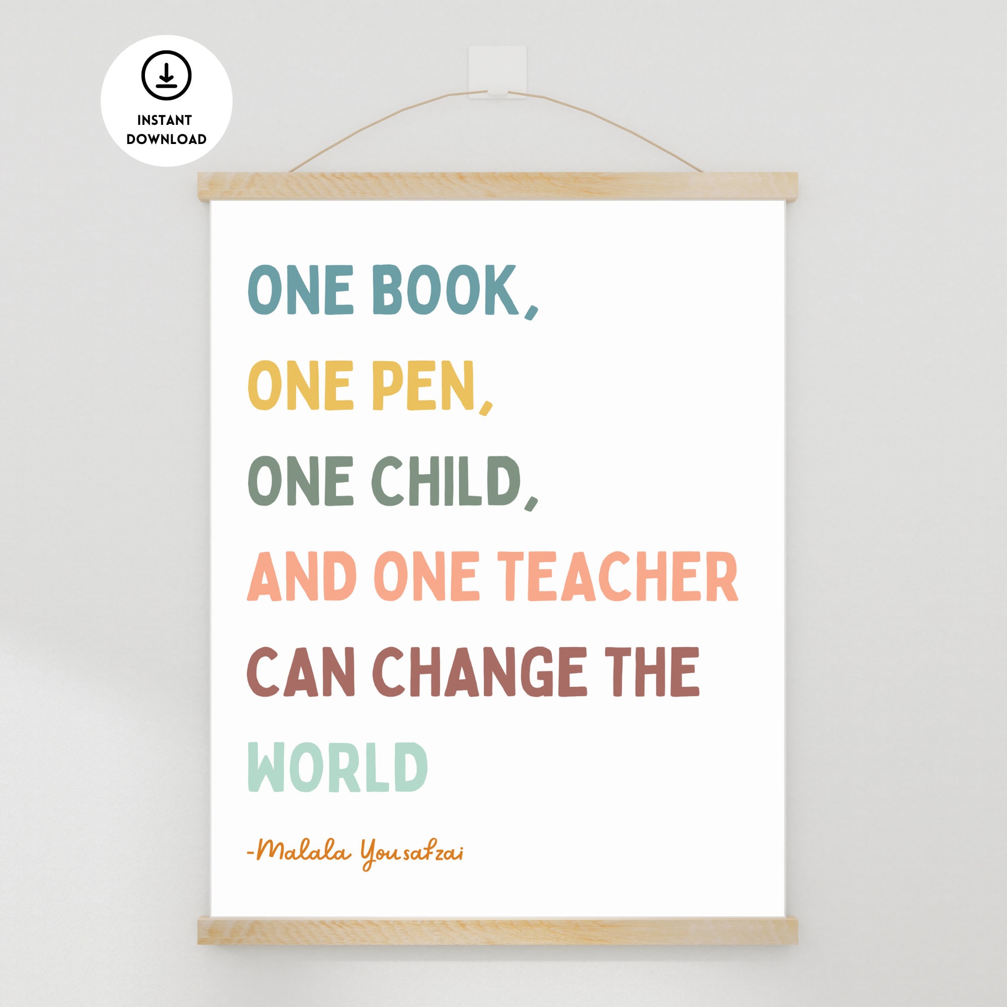 Teacher Motivational Quote Sign Classroom Poster Teacher - Etsy