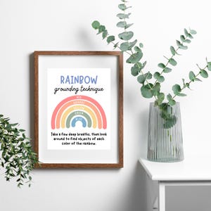 Rainbow Grounding Poster, Calm Down Corner, Feelings Poster, Emotions ...