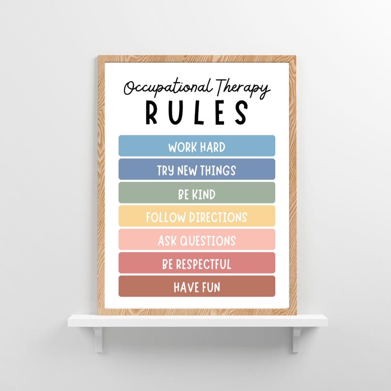 8 Occupational Therapy Posters, Occupational Therapy Room Decor ...