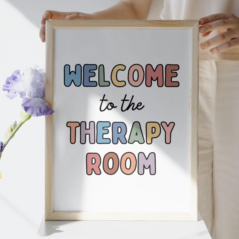 Welcome to the Therapy Room Poster, Speech Therapy Poster, SLP, Speech ...