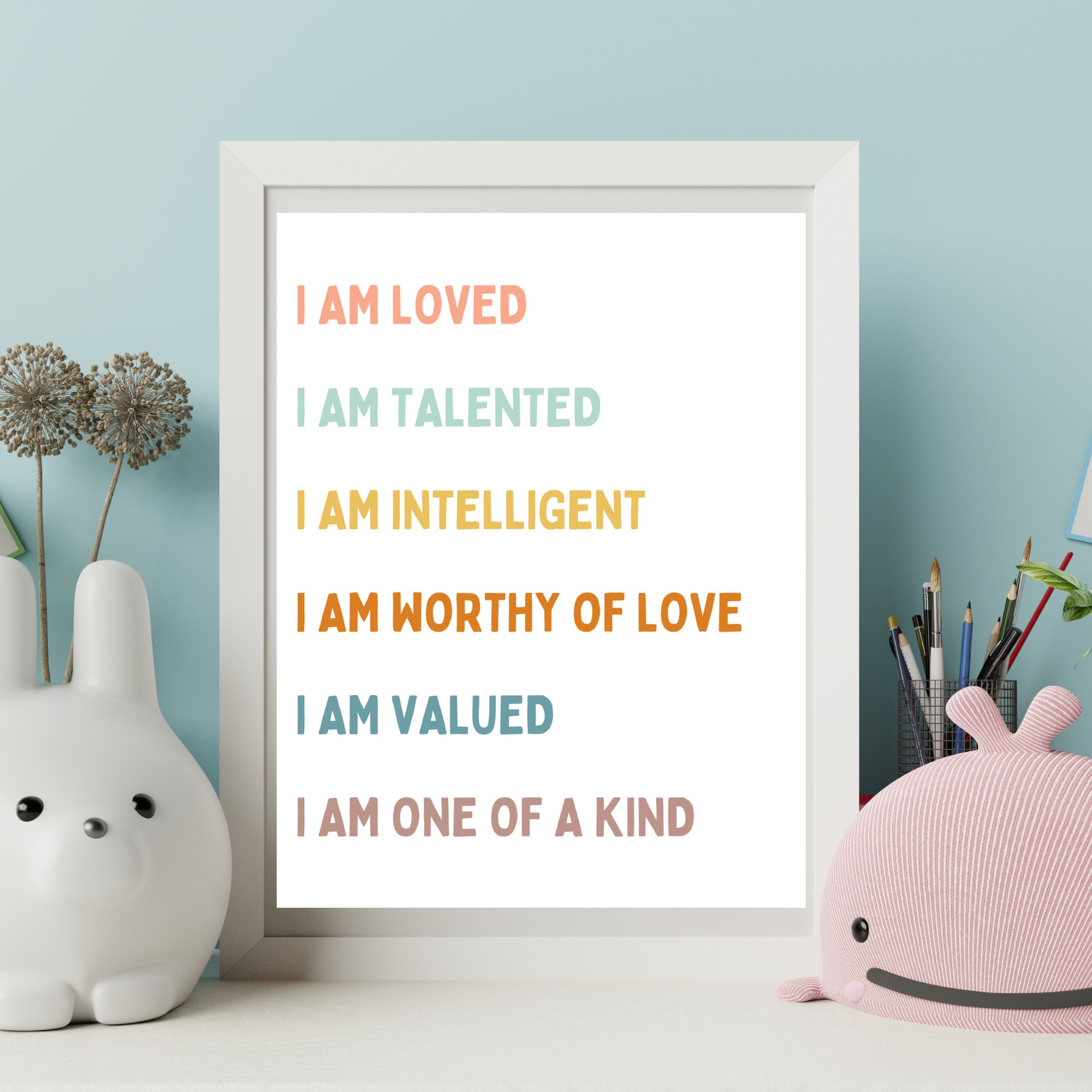 I Can Do Hard Things Poster Set, Childrens Affirmation, Positive ...