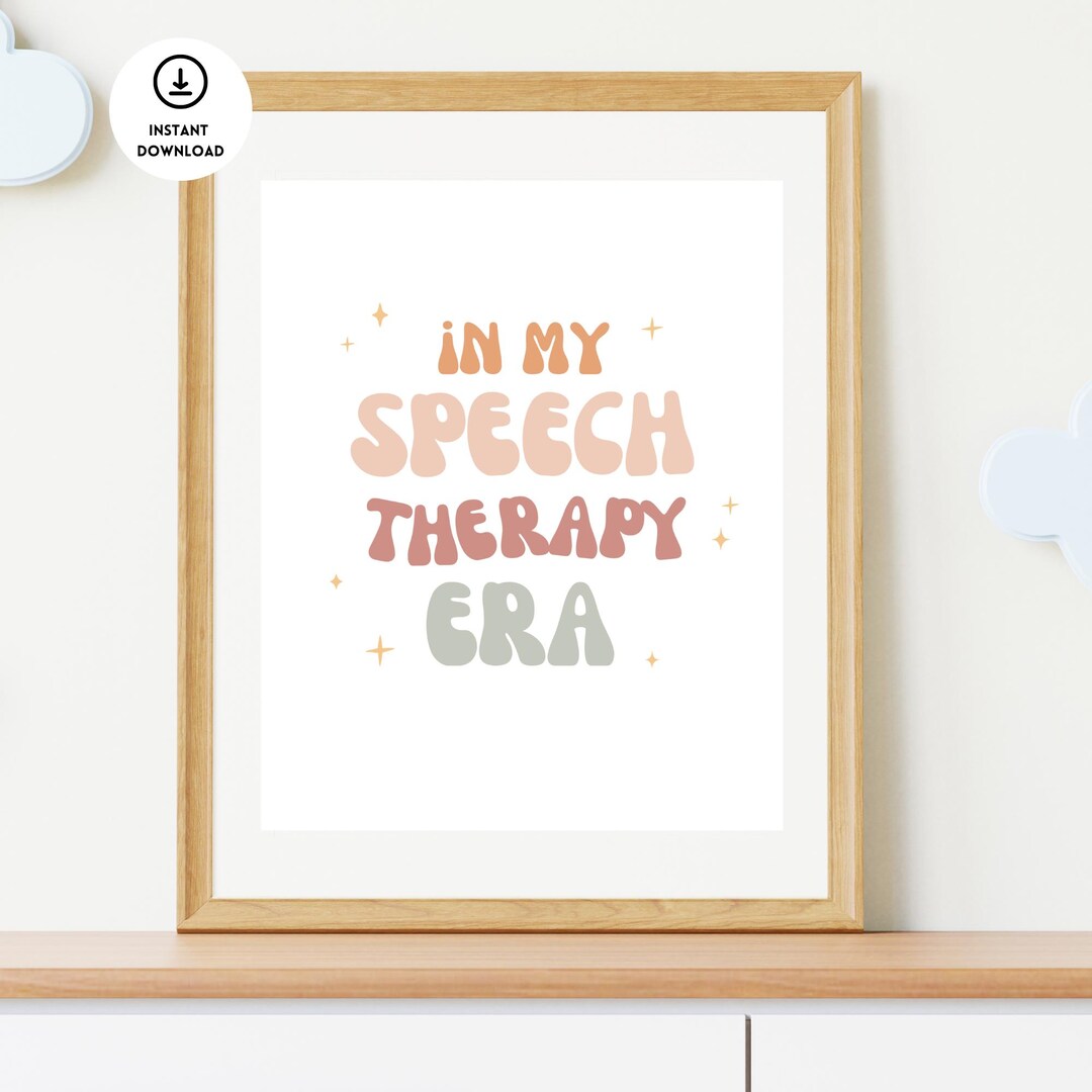 Speech Therapy Era Poster, Speech Therapist, SLP, SLP Poster, Speech ...