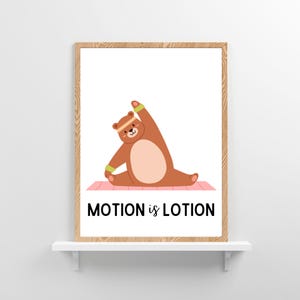 Motion is Lotion Poster, Physical Therapy Wall Art, Physical Therapy ...