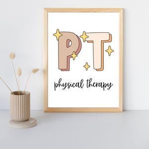 9 Boho Physical Therapy Posters, Physical Therapy Gifts, Physical ...