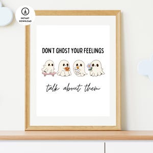 Halloween Mental Health Print, Halloween Therapist, Therapy Office ...