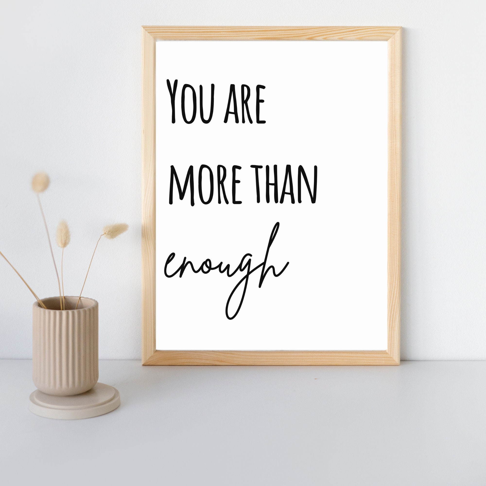 You Are Enough Poster, Counselor Poster, Daily Affirmation, Therapy ...