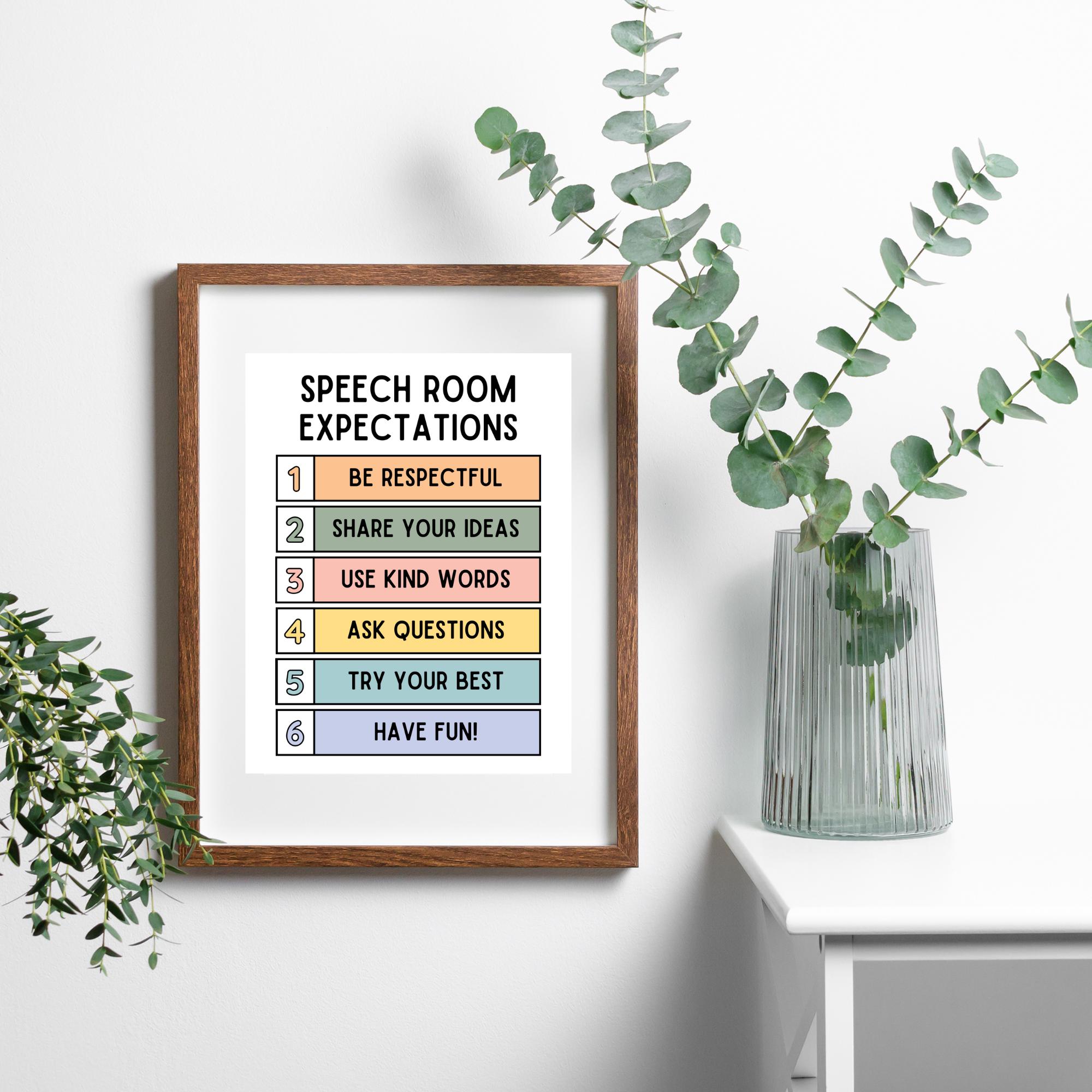 12 Speech Room Posters, Speech Therapy Office Decor, Speech Classroom ...