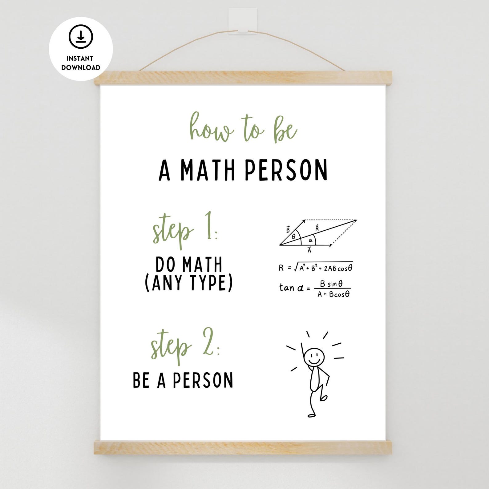 Math Poster, Math Classroom Decor, Math Teacher, Math Door Sign, Math ...