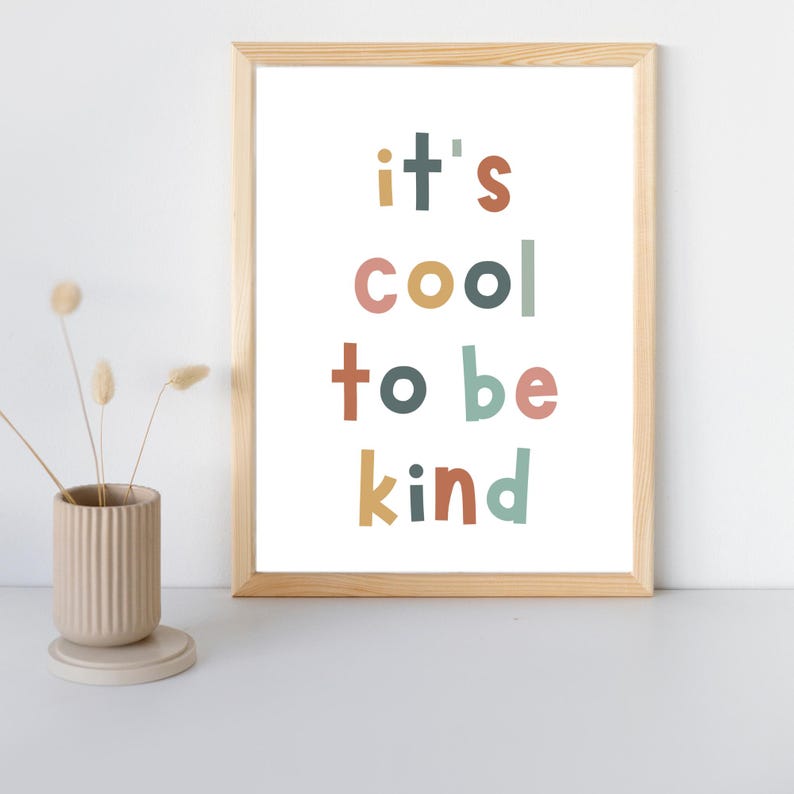 Its Cool to Be Kind Poster, Playroom Decor, Playroom Wall Art ...