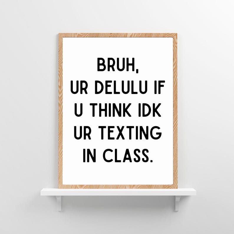 Gen Z Classroom Slang Poster, High School Poster, Middle School Poster ...
