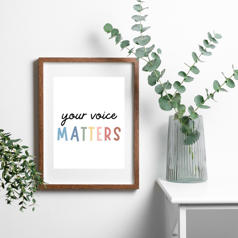 Your Voice Matters Poster, Speech Therapy Decor, Speech Room Poster ...