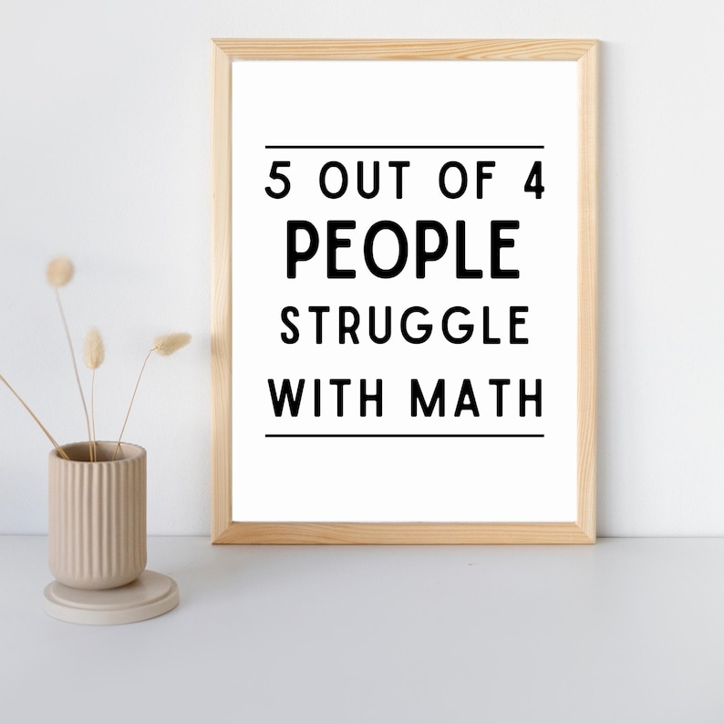 4 Math Poster Bundle, Math Classroom Decor, Funny Math Posters, Math ...