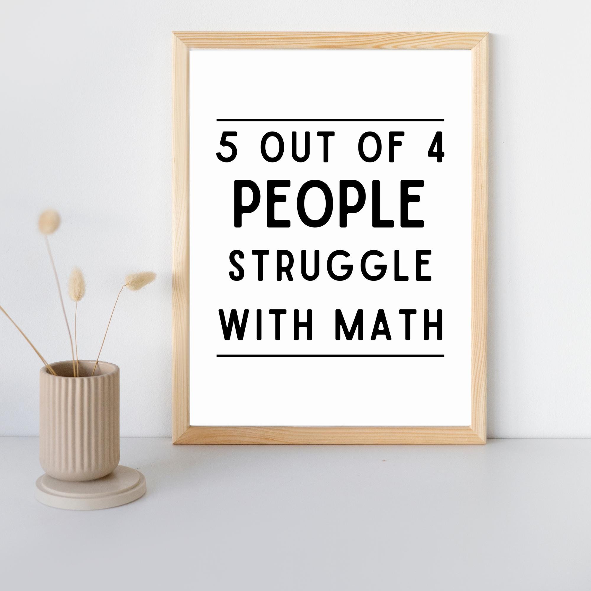 4 Math Poster Bundle, Math Classroom Decor, Funny Math Posters, Math ...