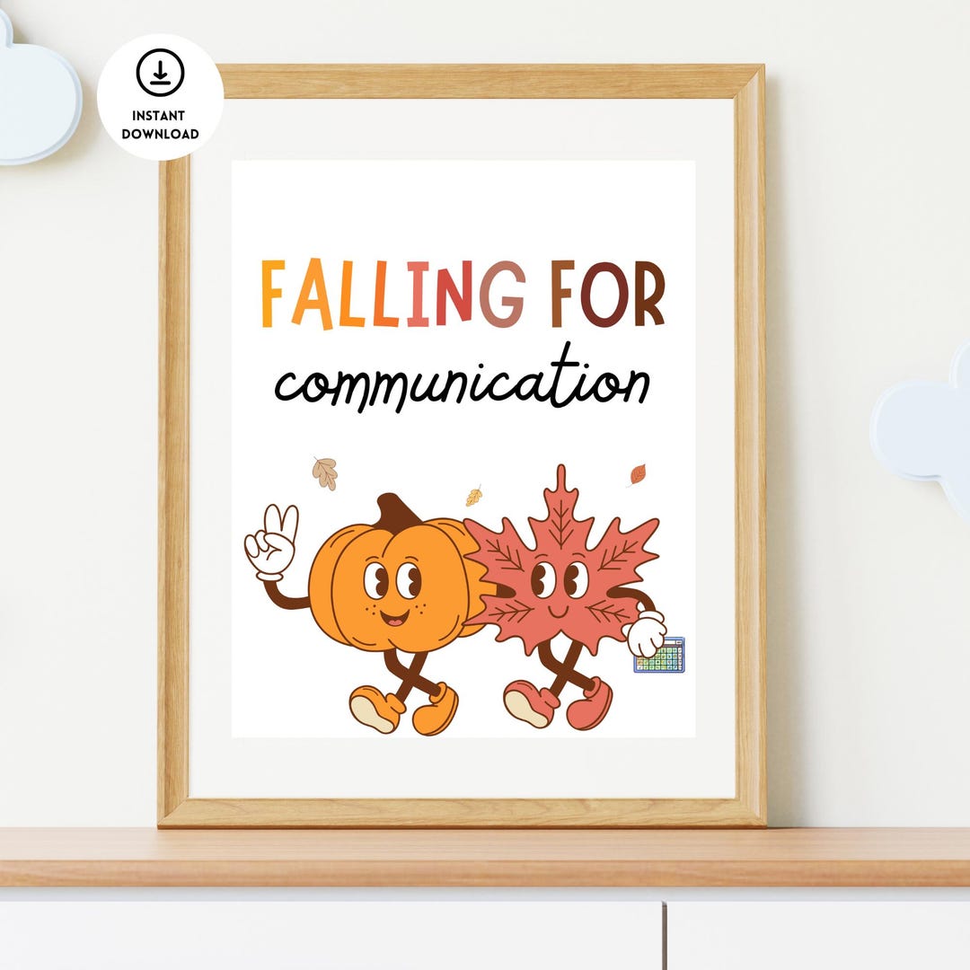 Fall Speech Poster, Speech Therapy Wall Art, Speech Classroom, Speech ...
