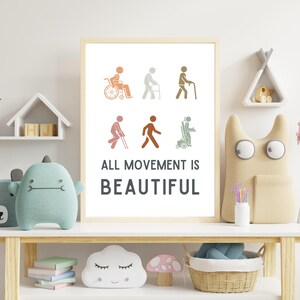 All Movement is Beautiful Poster, Physical Therapy Poster, Occupational ...