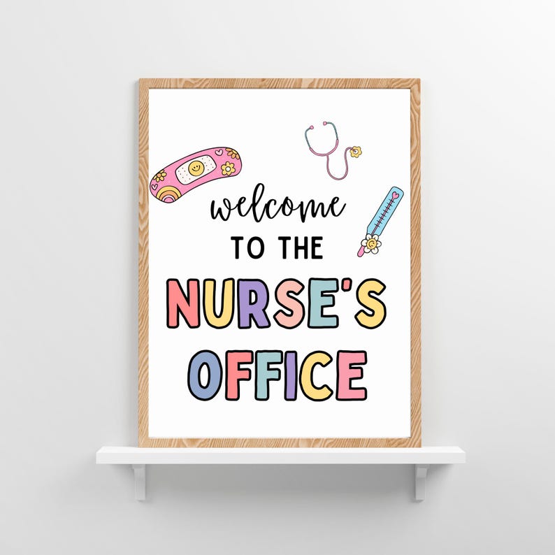 8 Retro School Nurse Posters, School Nurse Bulletin Board, School Nurse ...