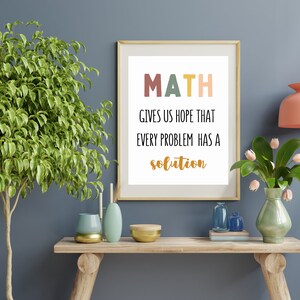 Boho Math Classroom Poster Bundle, Boho Math Decor, Math Wall Art ...