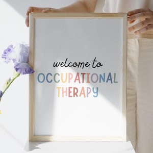 8 Occupational Therapy Posters, Occupational Therapy Room Decor ...