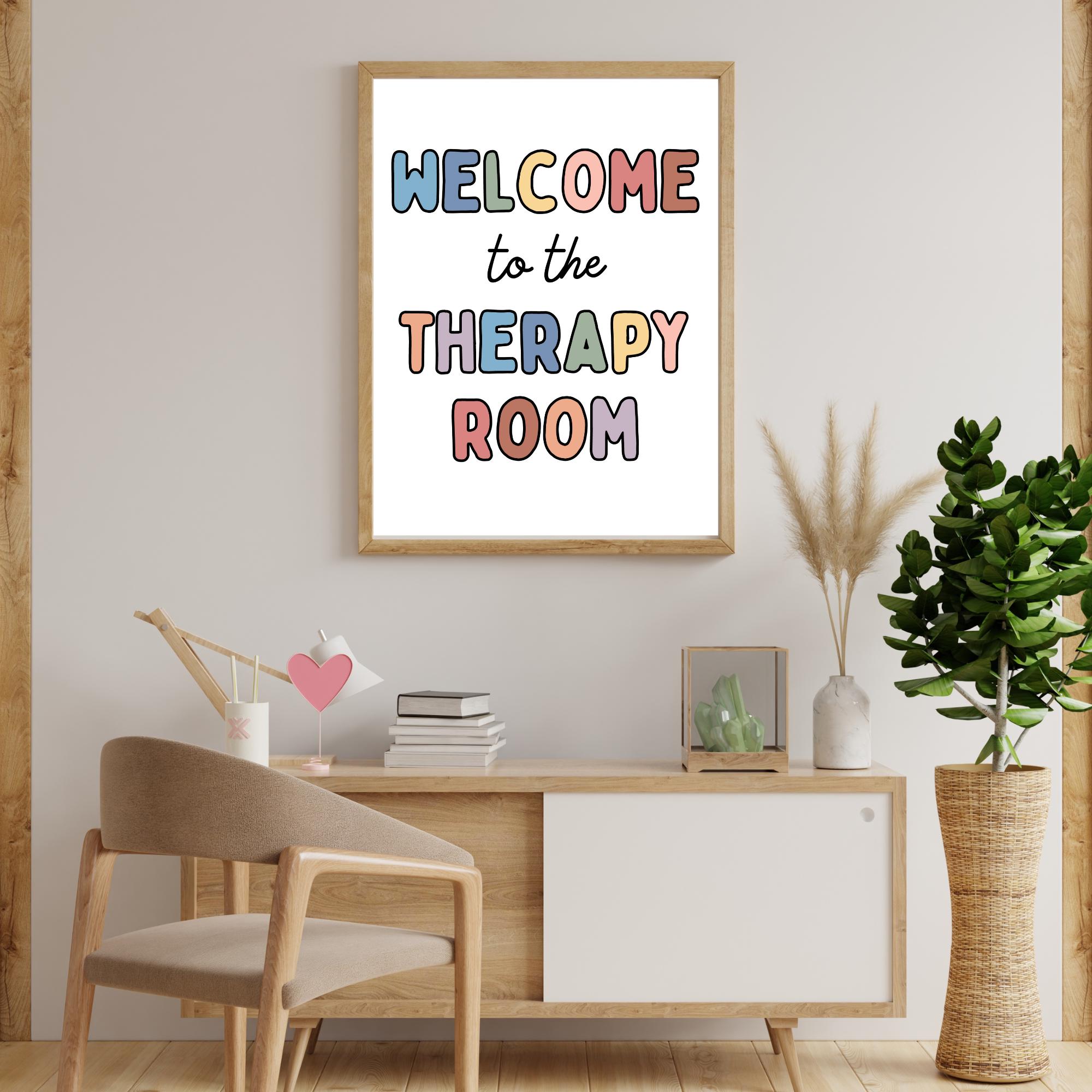 Welcome to the Therapy Room Poster, Speech Therapy Poster, SLP, Speech ...