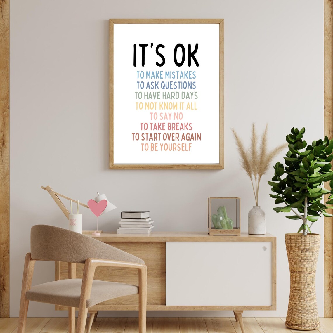 I Can I Am, Kids Affirmations Poster, Kids Motivation Poster, Its Okay ...