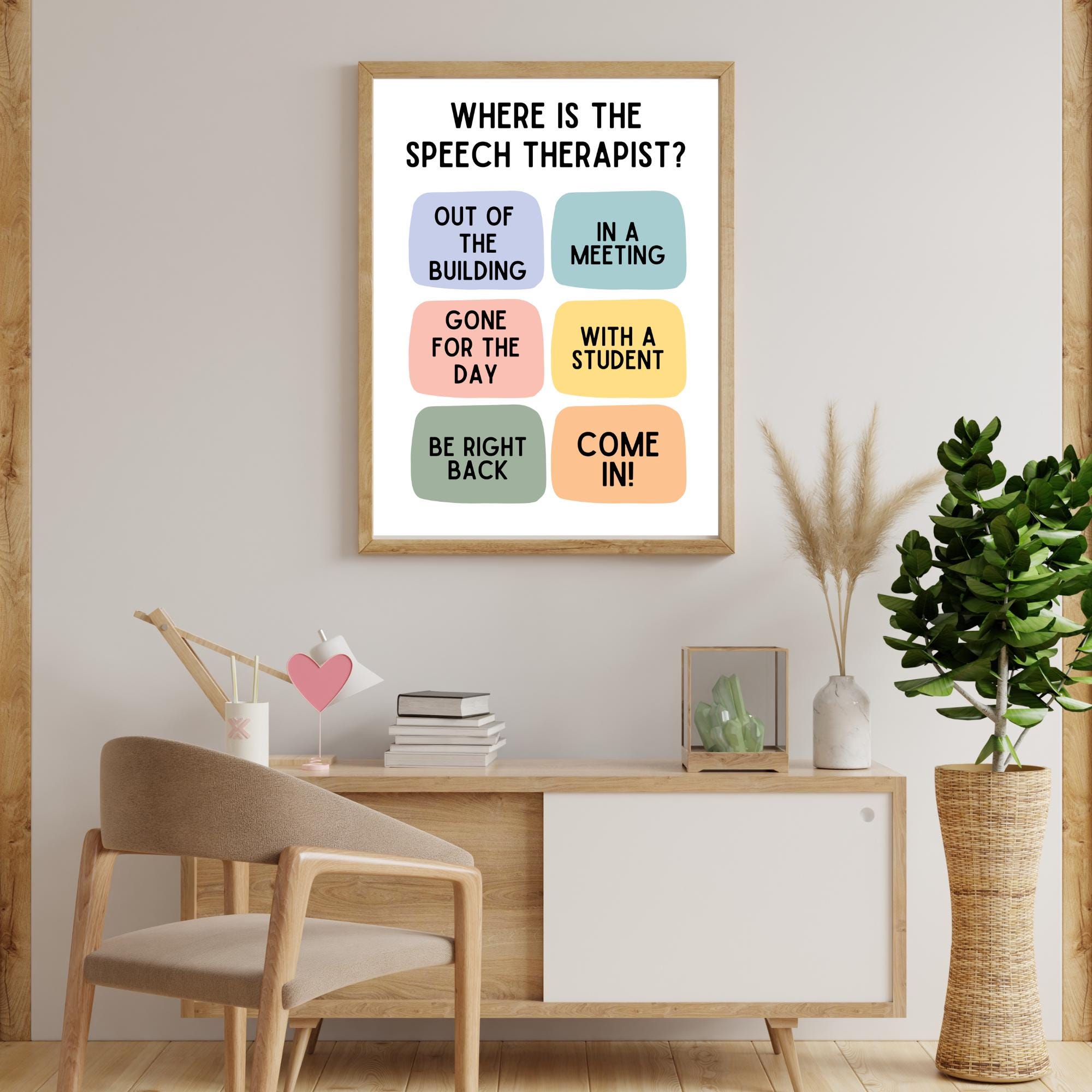 12 Speech Room Posters, Speech Therapy Office Decor, Speech Classroom ...