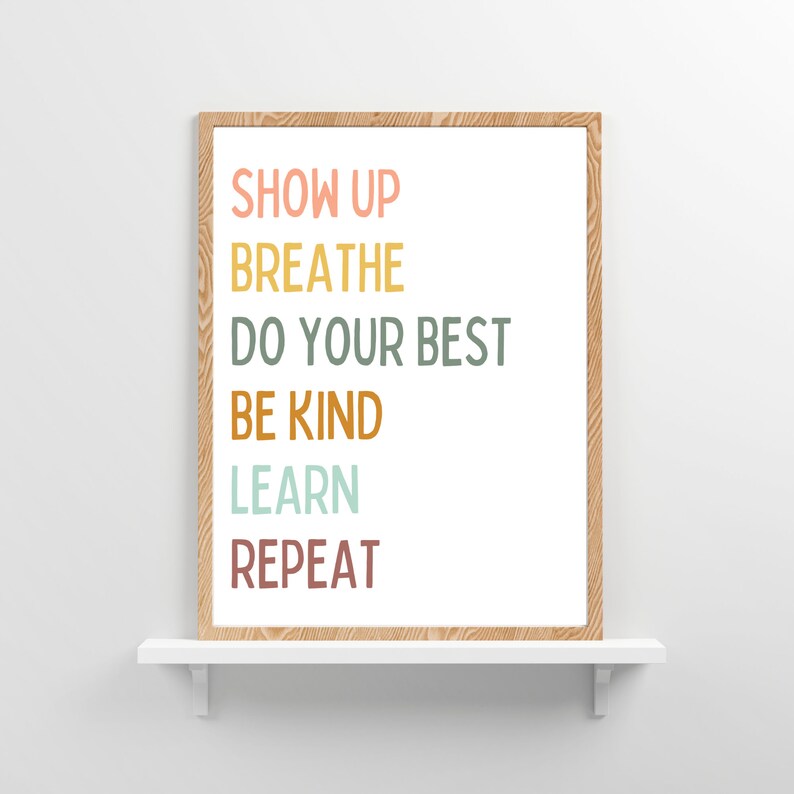 Boho Classroom Poster Bundle, 6 Kid Room Posters, Kid Room Decor ...