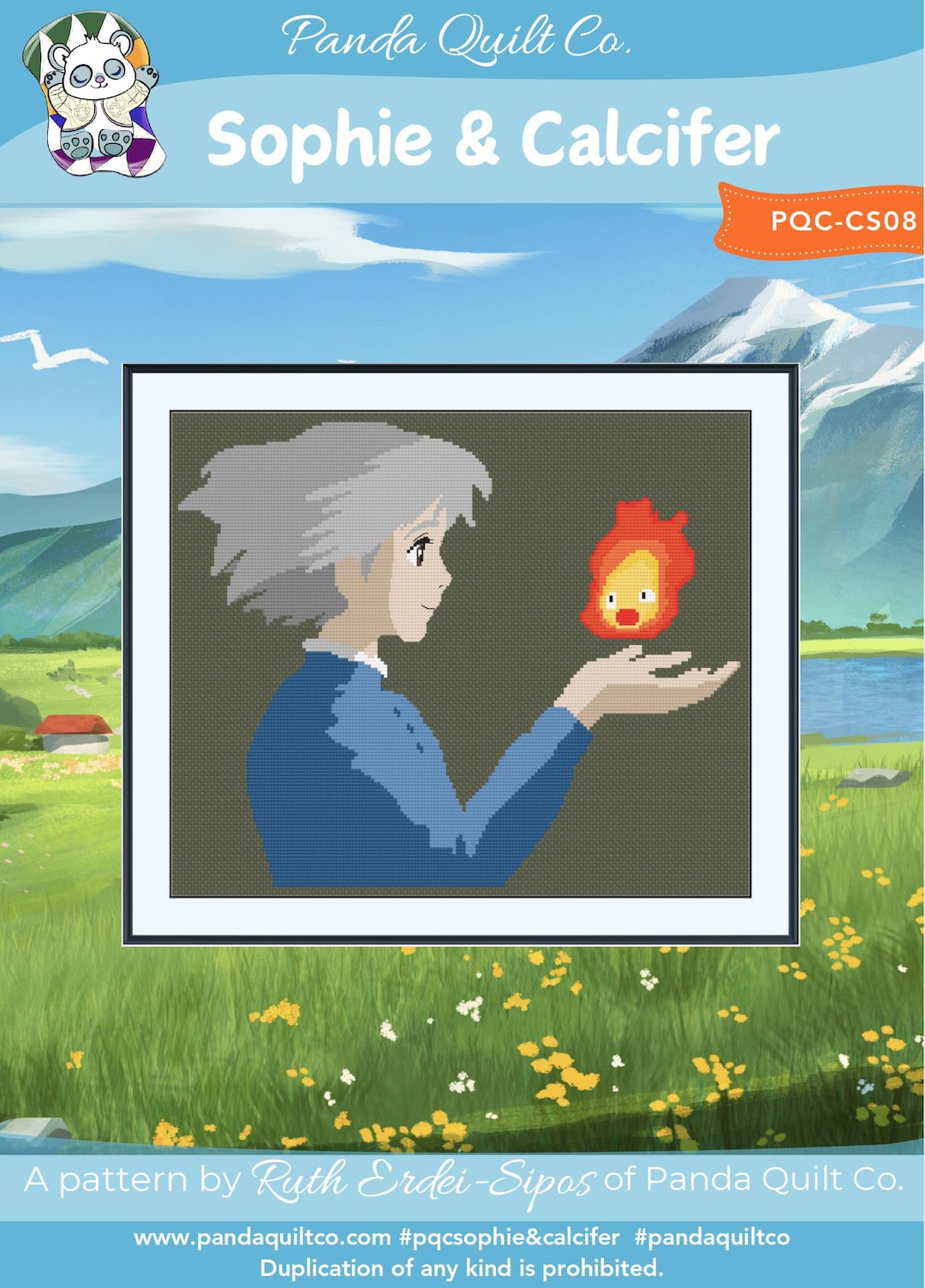 Sophie and Calcifer Cross Stitch Pattern PDF – 172x142 Stitches, 14ct ...