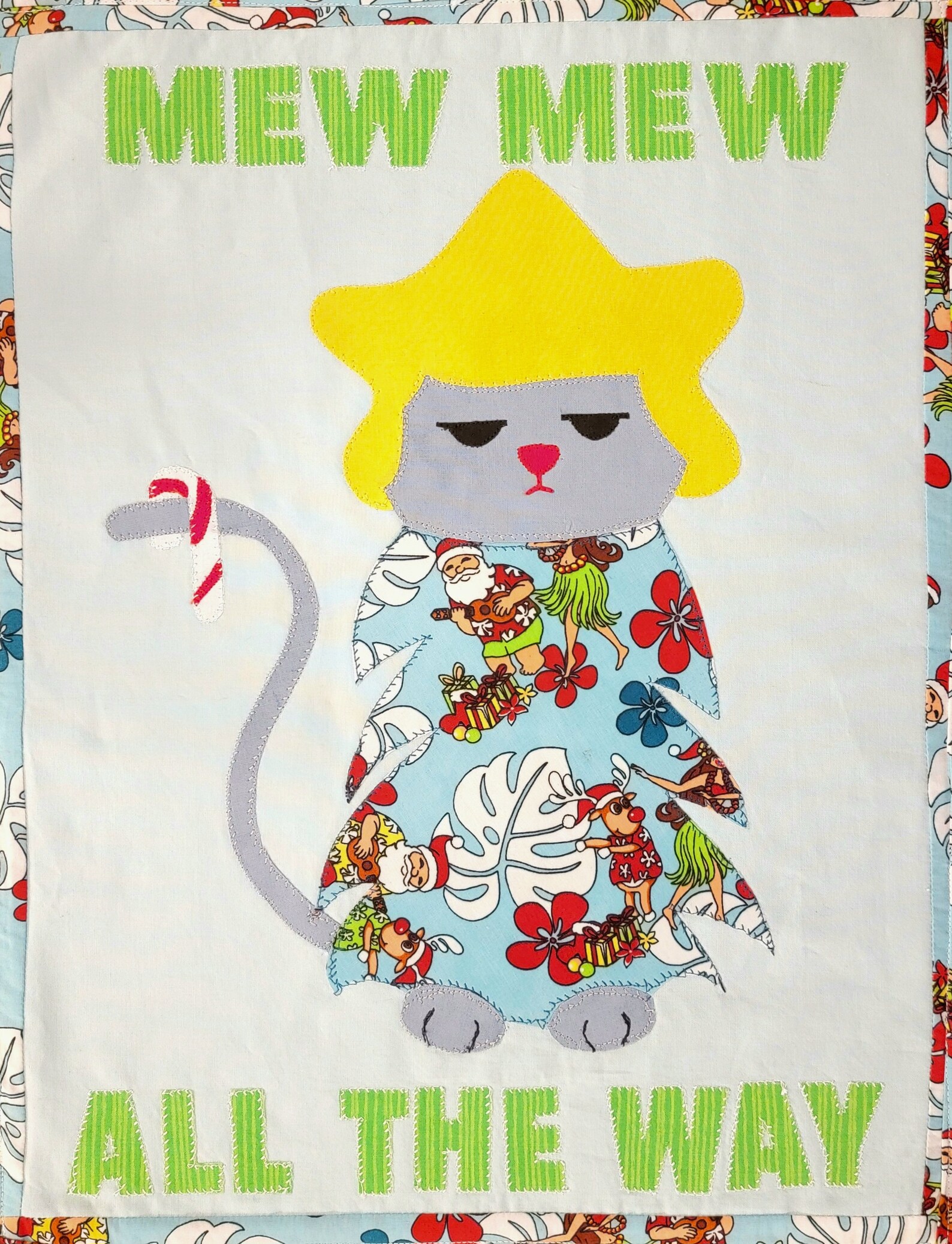 PDF Pattern - Cat Christmas Appliqué Mini Quilt PDF Pattern - Etsy