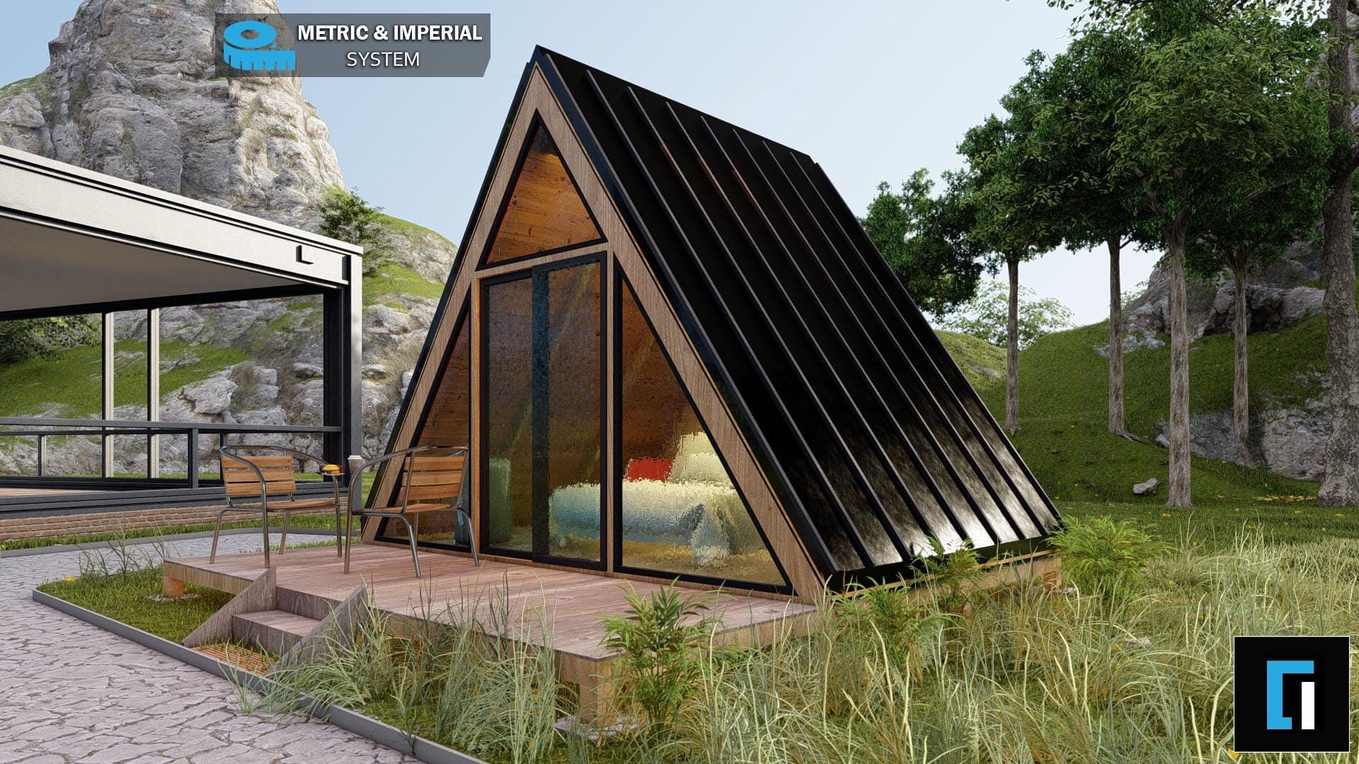 15' X 15' off Grid A-frame Cabin Plans | 150 Sq Ft Backyard Retreat ...