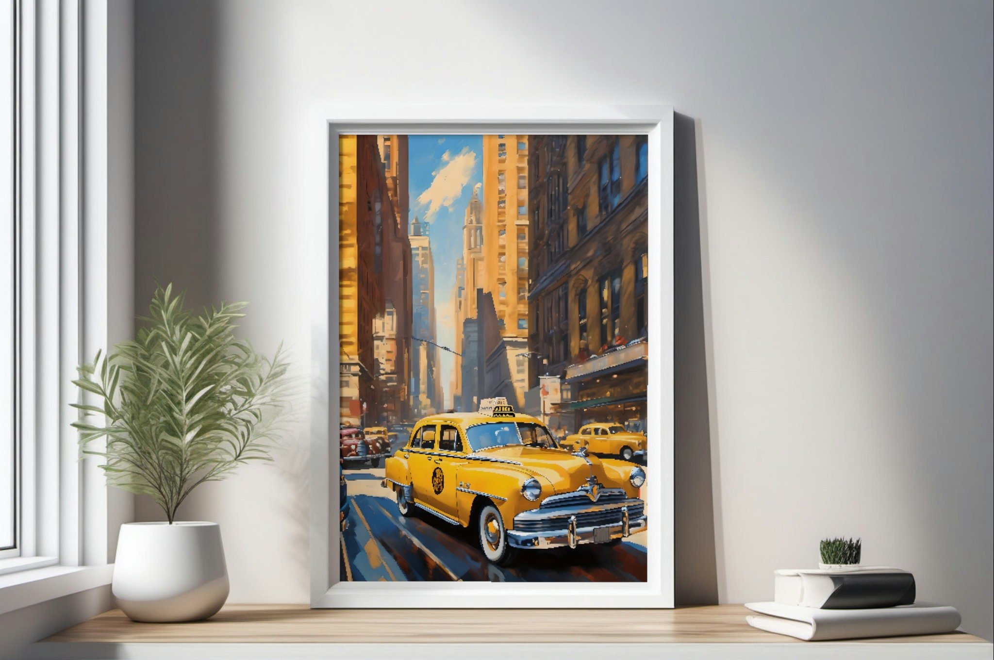 New York Yellow Cab Wall Art With Instant Download - Etsy