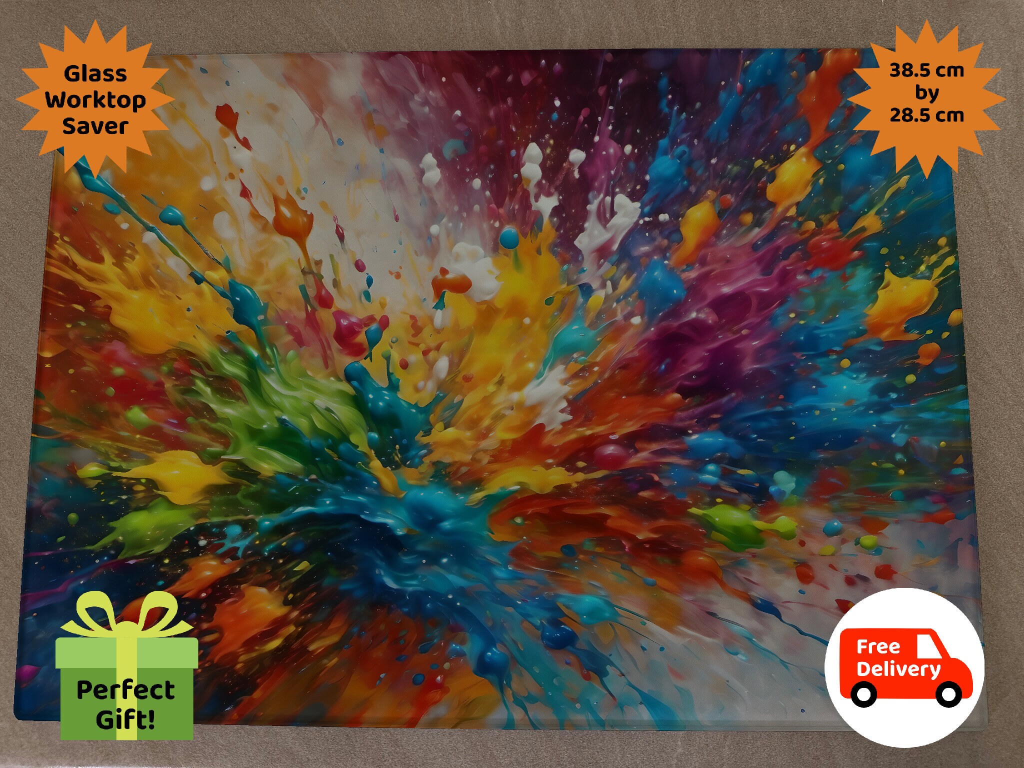 Paint Splash Glass Worktop Saver With Free Delivery - Etsy