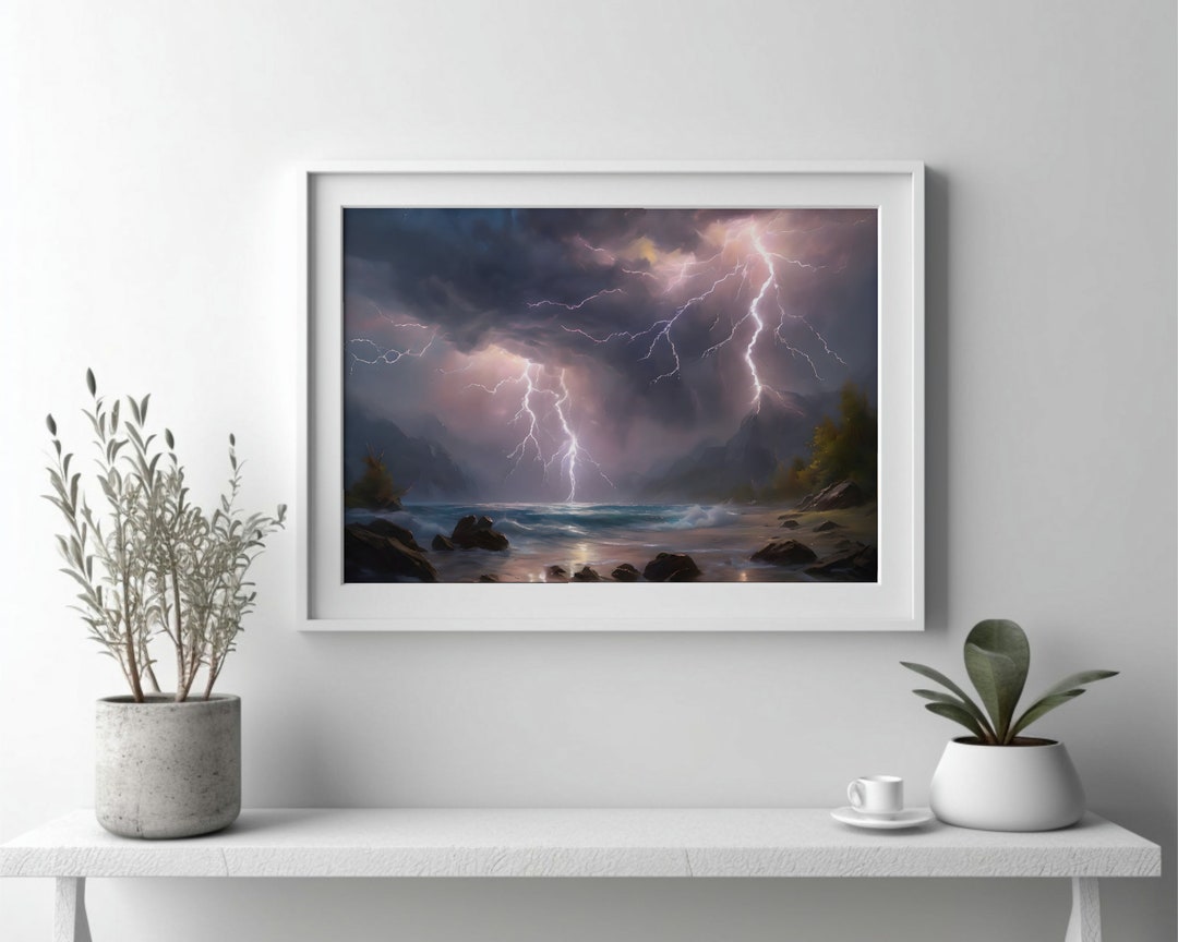 Lightning Wall Art With Instant Download - Etsy